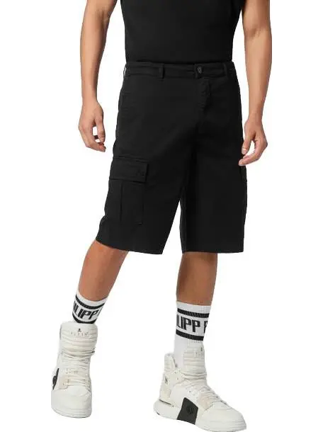 Philipp Plein Cargo Shorts - Black