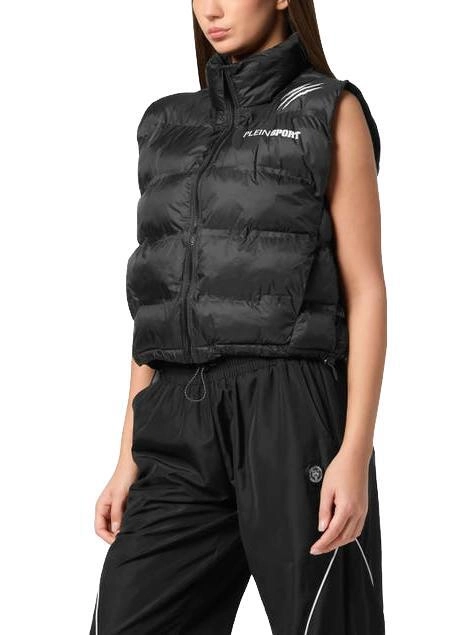 PLEIN SPORT Reversible Padded Vest - Black