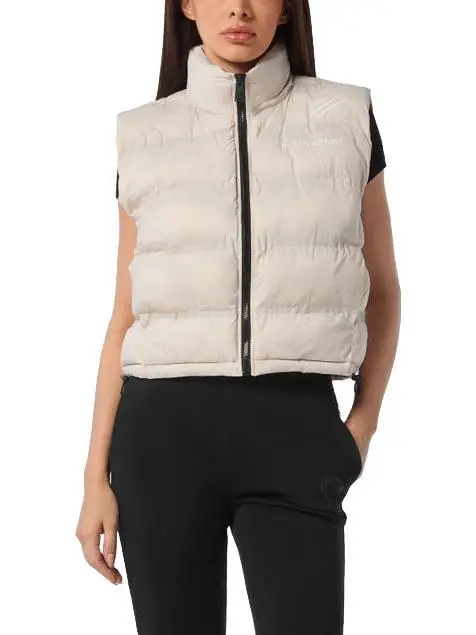 PLEIN SPORT Reversible Padded Vest - Lightgrey