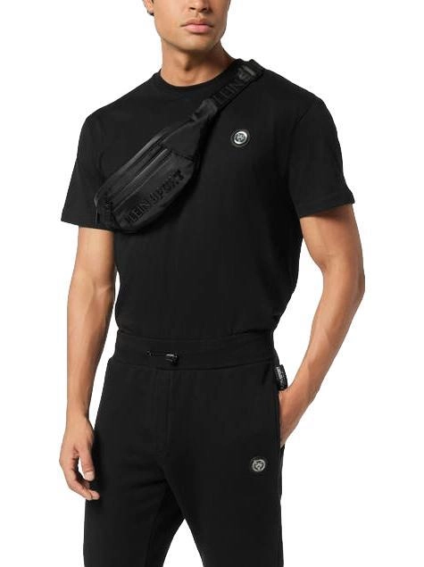 PLEIN SPORT Technical Fabric Fanny Pack With Logo Detail - Black
