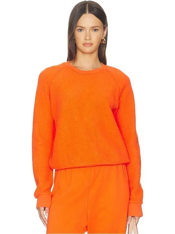 PERFECTWHITETEE Ziggy Fleece Shrunken Sweater - Orange