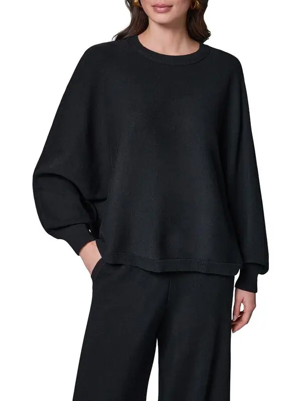 Donna Karan New York Dolman Sleeve Milano Knit Sweater - Black