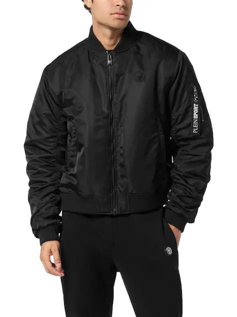 PLEIN SPORT Icon Training Bomber Jacket - Black