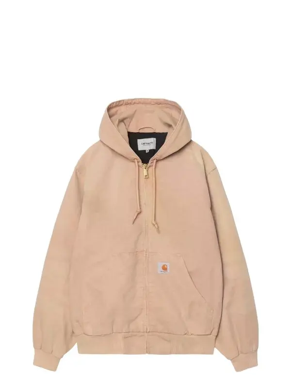 Carhartt Work In Progress Beige Canvas Textured Hooded Jacket - Neutrals