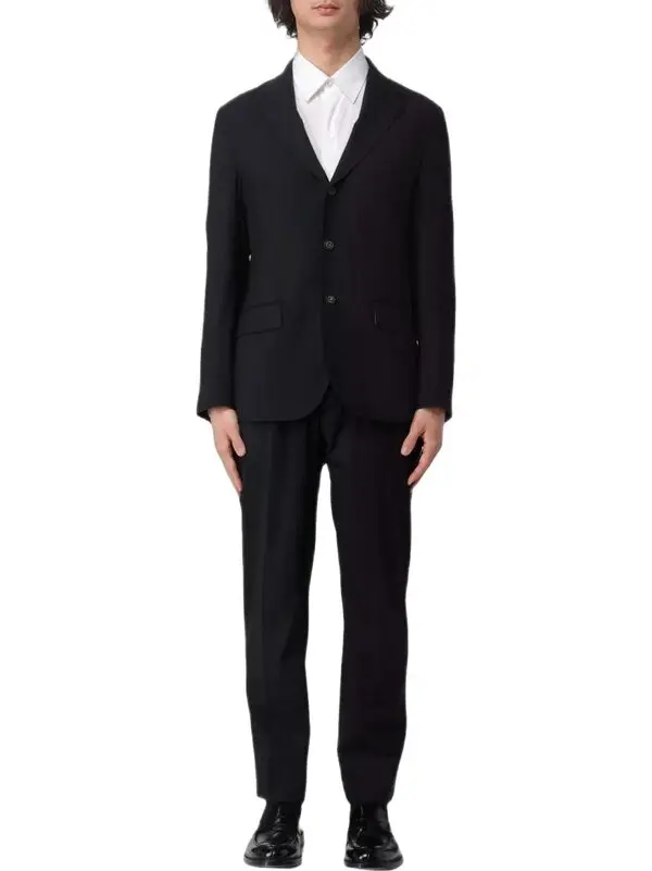 Eleventy Single-breasted Wool Suit - Black
