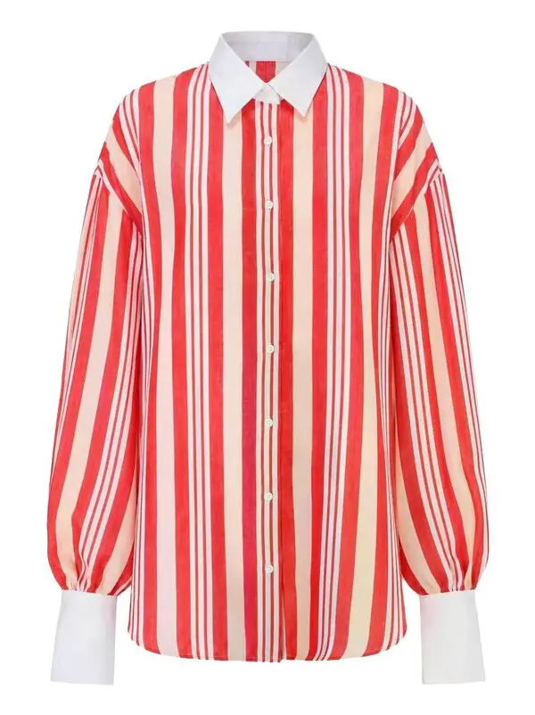 Ermanno Scervino Relaxed-fit Striped Shirt - Red