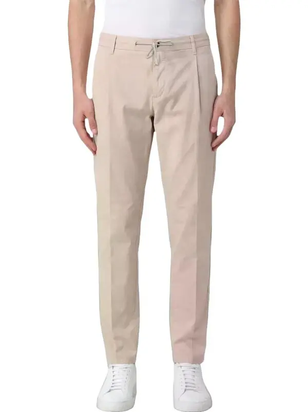 Eleventy Drawstring Pleated Chinos - Neutrals