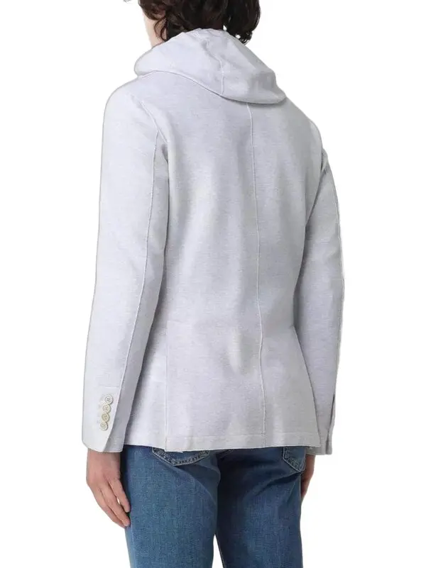 Eleventy Single-breasted Piqué-jersey Blazer - Grey