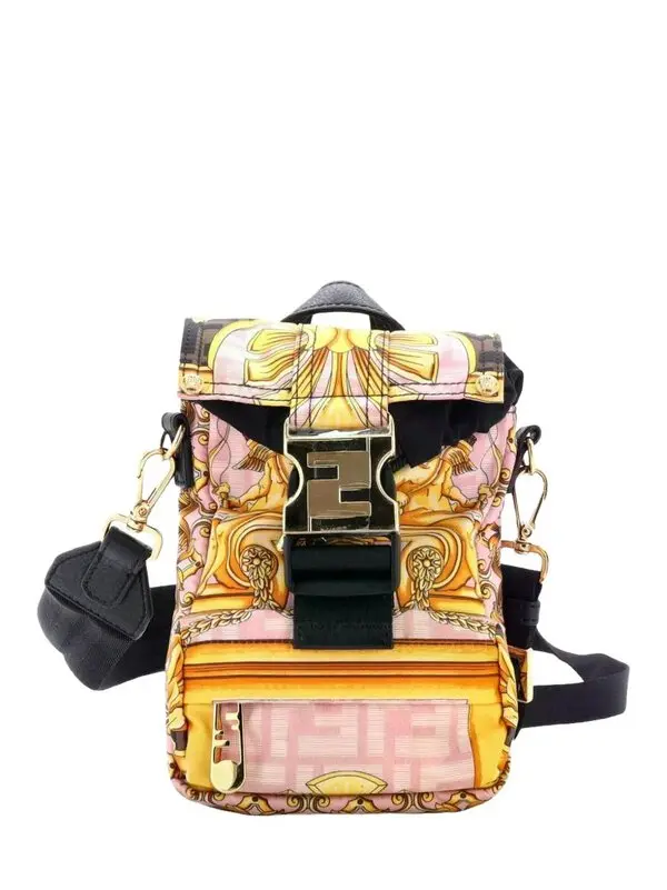 Fendi X Versace Fendace Zucca Nylon Mini Backpack - Multicolour