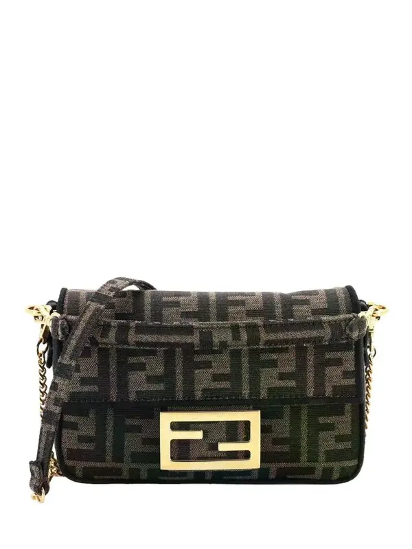 Fendi Baguette Nm Bag Zucca Canvas Mini Crossbody Bag - Brown