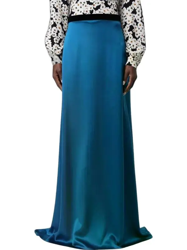 Valentino Garavani Valentina Silk Maxi Skirt - Blue