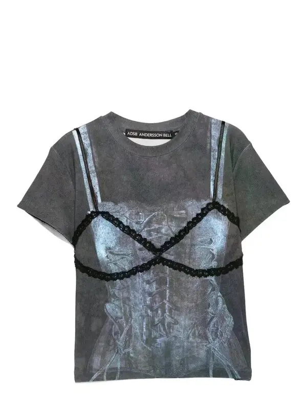 Andersson Bell Lingerie Trompe L'oeil T-shirt - Grey