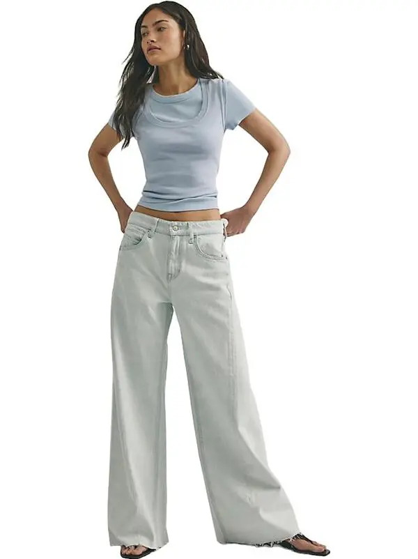 Free People We The Free Alter Ego Wide-leg Twisted Jeans - Reality Check