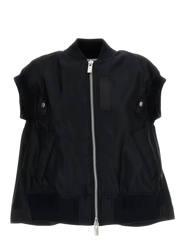 Sacai Nylon Twill Gilet - Black