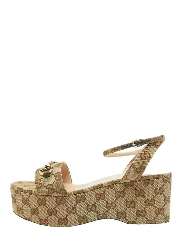 Gucci Horsebit Platform Sandals - Neutrals