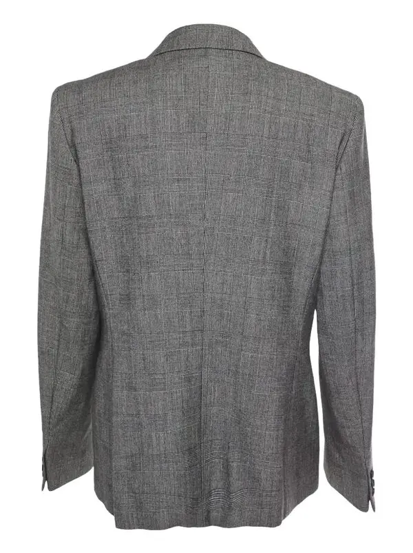 Max Mara Glen Plaid Single-breasted Blazer - Grey