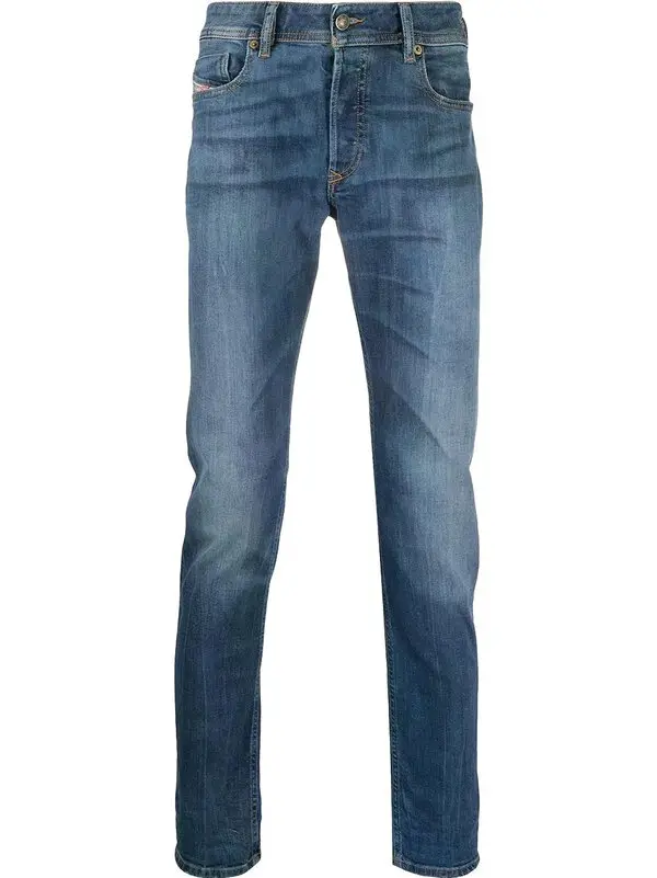 DIESEL® Mid-rise Straight Leg Jeans - Blue