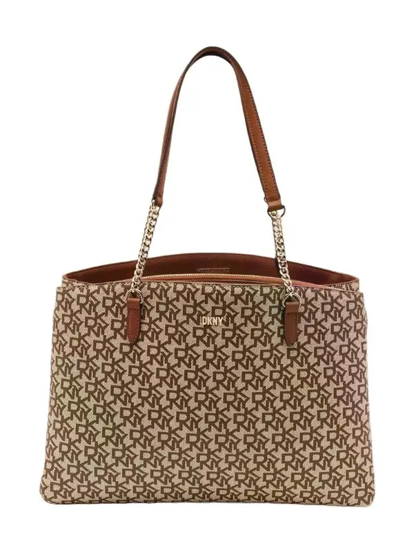 Dkny Bryant Logo Canvas Tote Bag - Neutrals