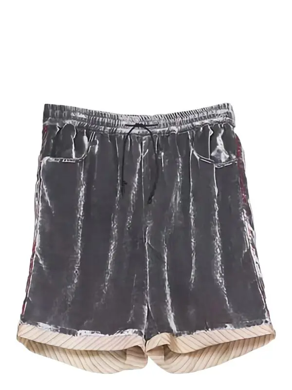 MASU Velvet Relaxed-fit Shorts - Grey