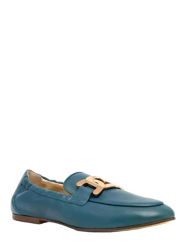 TOD'S Chain Link Detail Loafers - Blue