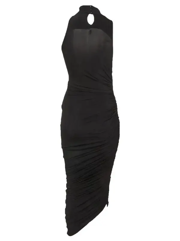 Jacquemus La Robe Piazza Ruched Midi Dress - Black