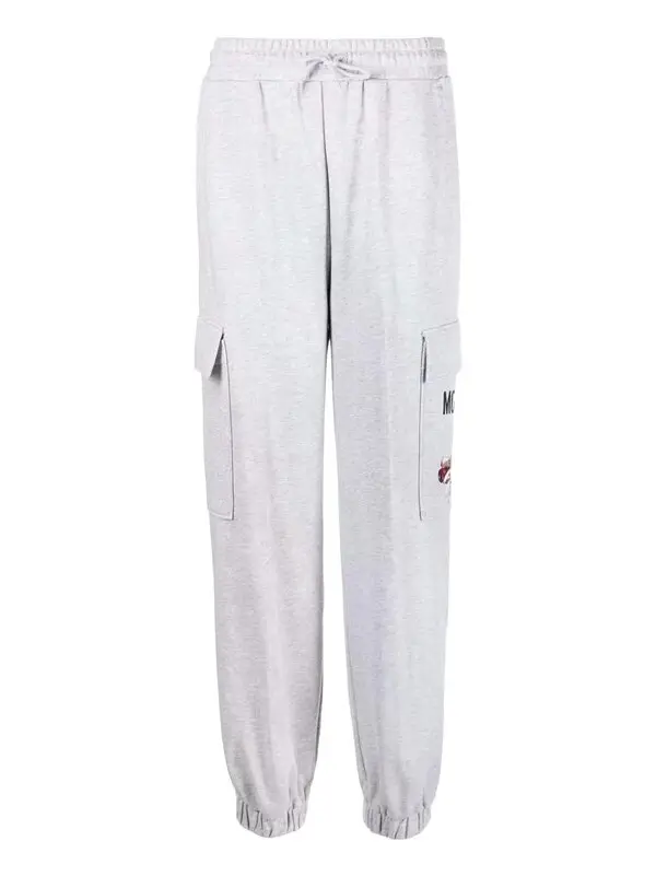Moschino Teddy Bear Organic Cotton Track Pants - Grey