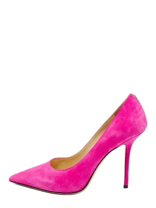 JIMMY CHOO Love 100 Suede Pointed Toe Pumps - Pink