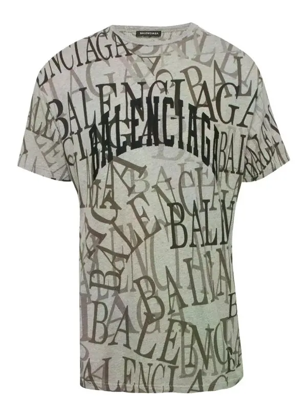 Balenciaga Logo-print Short-sleeve T-shirt - Grey