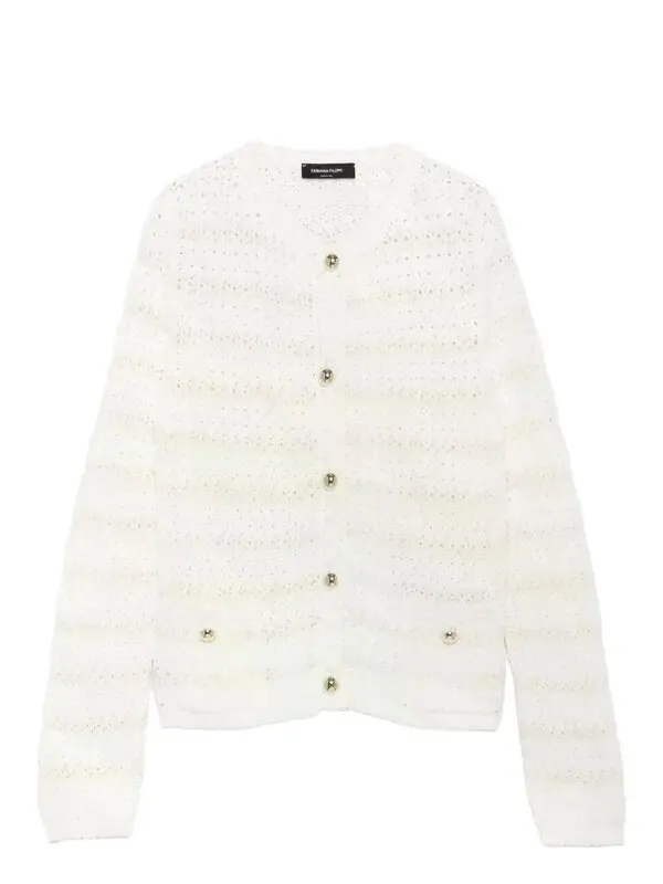 Fabiana Filippi Open-knit Buttoned Cardigan - Neutrals