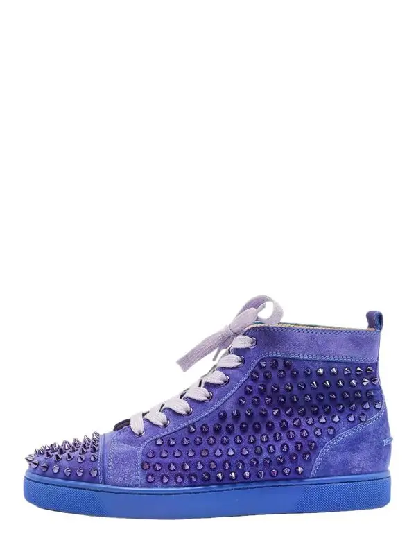 CHRISTIAN LOUBOUTIN Louis Spike-embellished Sneakers - Blue