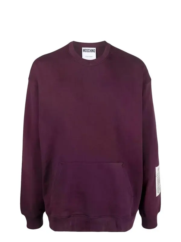 Moschino Patch Organic Cotton Sweatshirt - Red