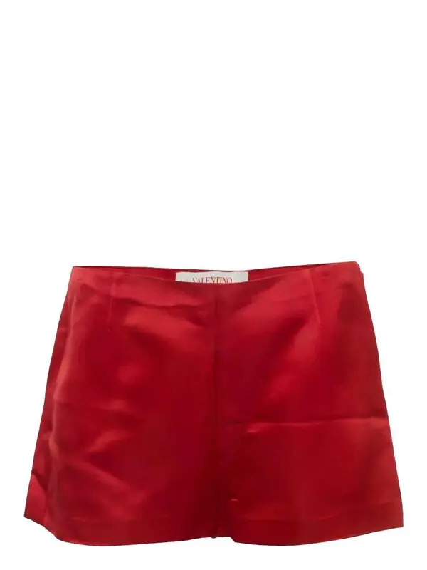 Valentino Garavani Silk Shorts - Red