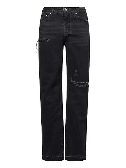 REPRESENT Distressed Denim Jeans - Black