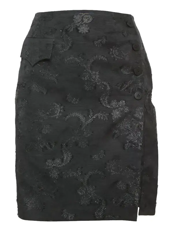 LOUIS VUITTON Jacquard Skirt - Black