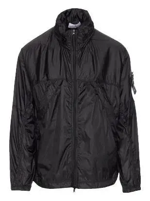 Stone Island Logo Patch Zip-up Jacket - Leaden