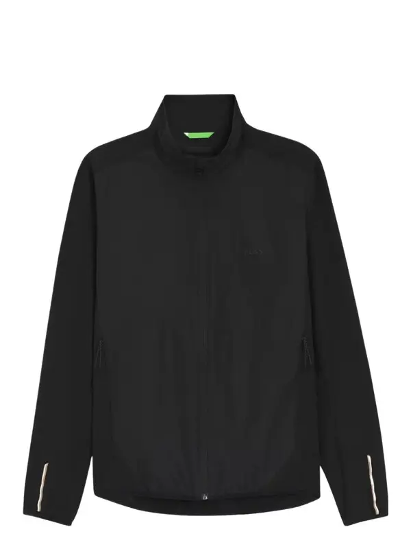 Hugo Boss Long-sleeved Casual Jacket With Stand-up Collar - Black