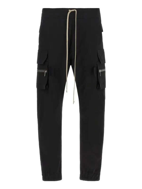 Rick Owens Tower Mastodon Cargo Drawstring Pants - Black
