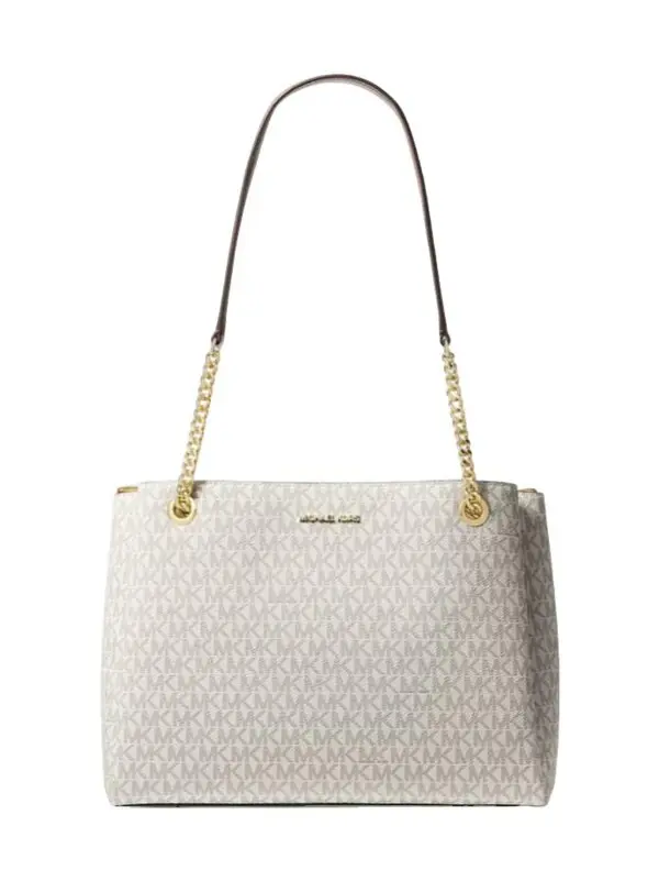 Michael Kors Soho Medium Signature Logo Tote Bag - Vanilla