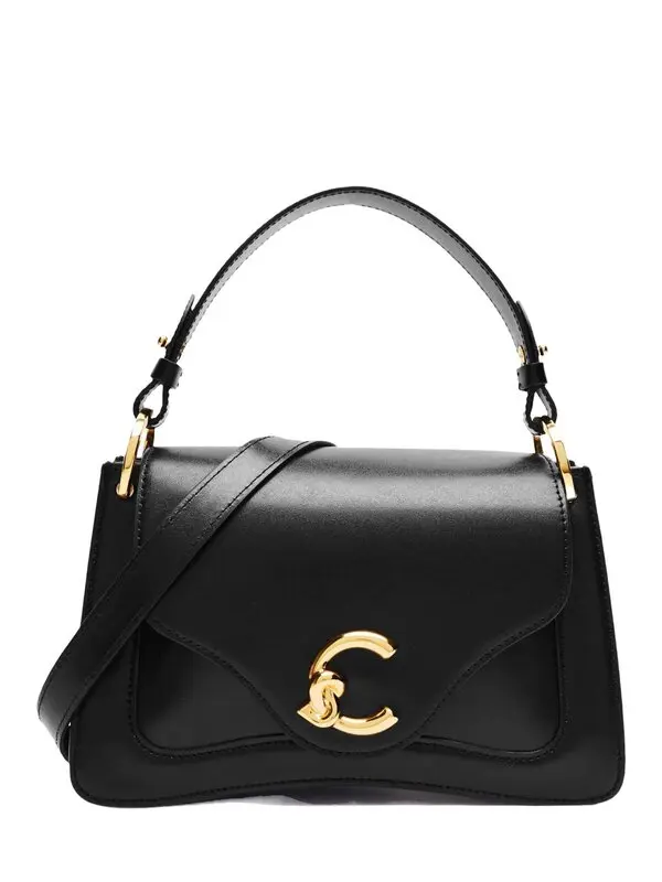 COCCINELLE Flap Shoulder Bag With Top Handle - Black