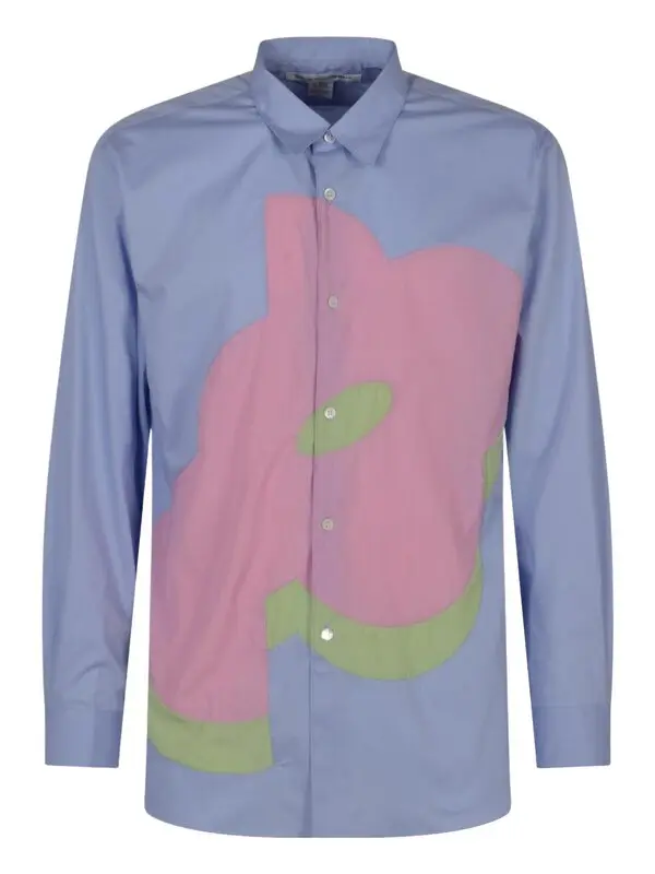 Comme Des Garçons Abstract Panel Shirt - Blue