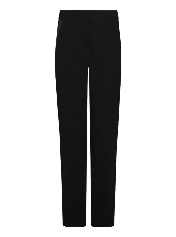 Marella Straight-fit Envers Satin Trousers - Black