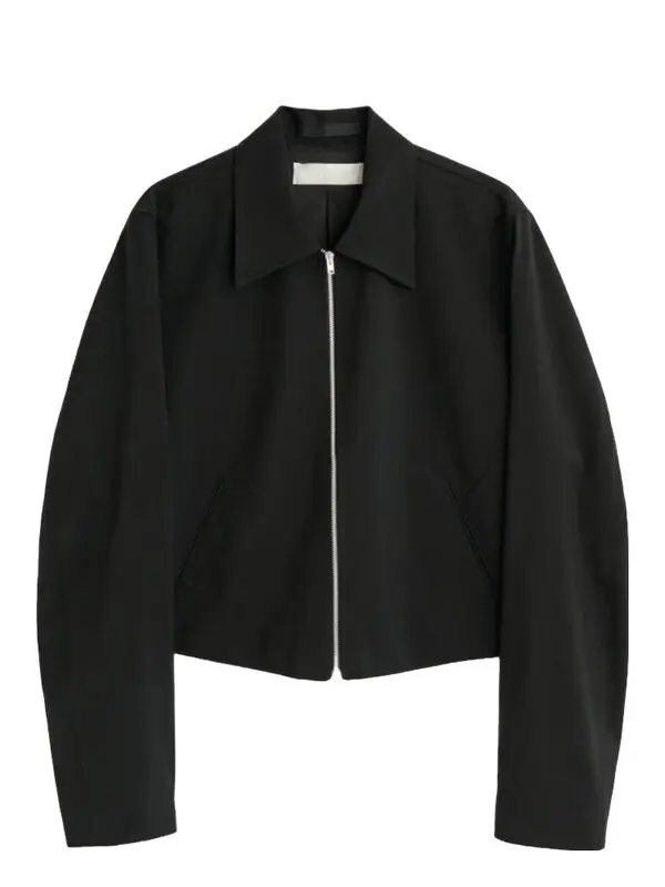 Our Legacy Statue Cropped Zip Jacket - Black