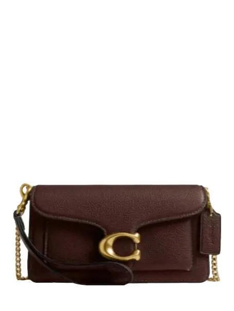 COACH Foldover Chain Shoulder Bag - Brass/maple