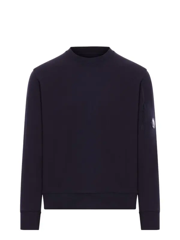 C.P. COMPANY Logo Detail Fleece Sweatshirt - Total Eclipse
