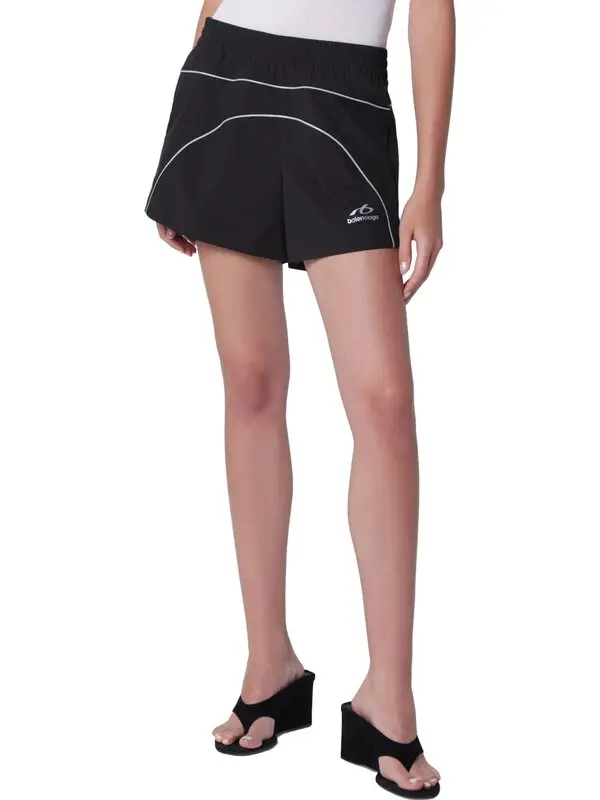 Balenciaga Technical Fabric Shorts With Reflective Trims - Black