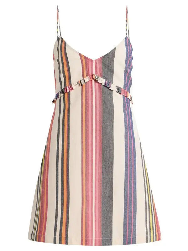 ILIO NEMA Striped Cotton Mini Dress - Multi