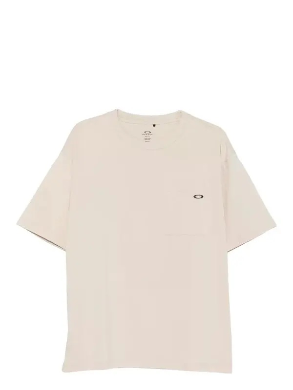 Oakley Logo-print Chest-pocket T-shirt - Neutrals
