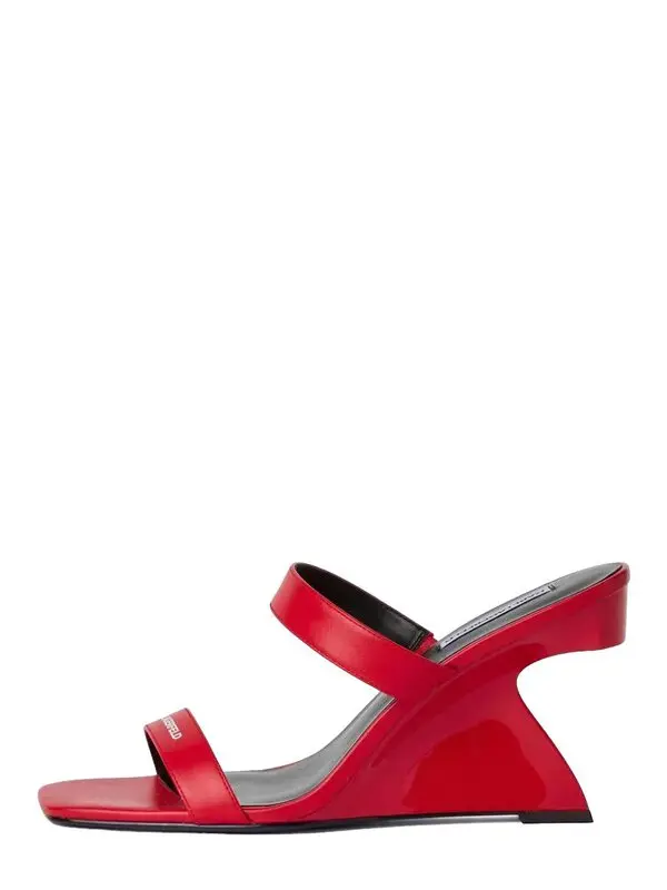 Karl Lagerfeld Waverely Double-strap Slides - Red