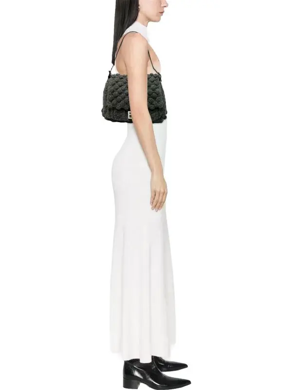 Fendi Crochet Wool Mamma Forever Shoulder Bag - Grey