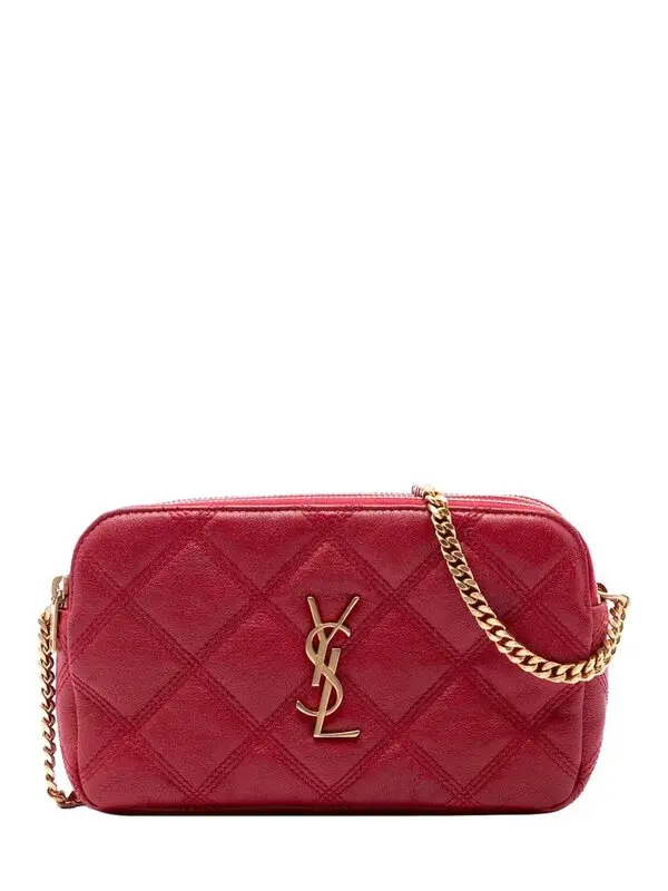 Saint Laurent Becky Double Zip Crossbody Bag - Red